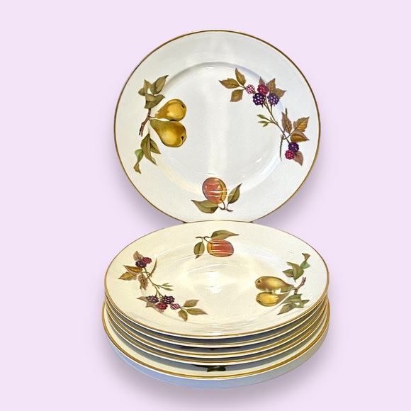 Royal Worcester | Dining | Royal Worcester Evesham Gold Salad Plates ...